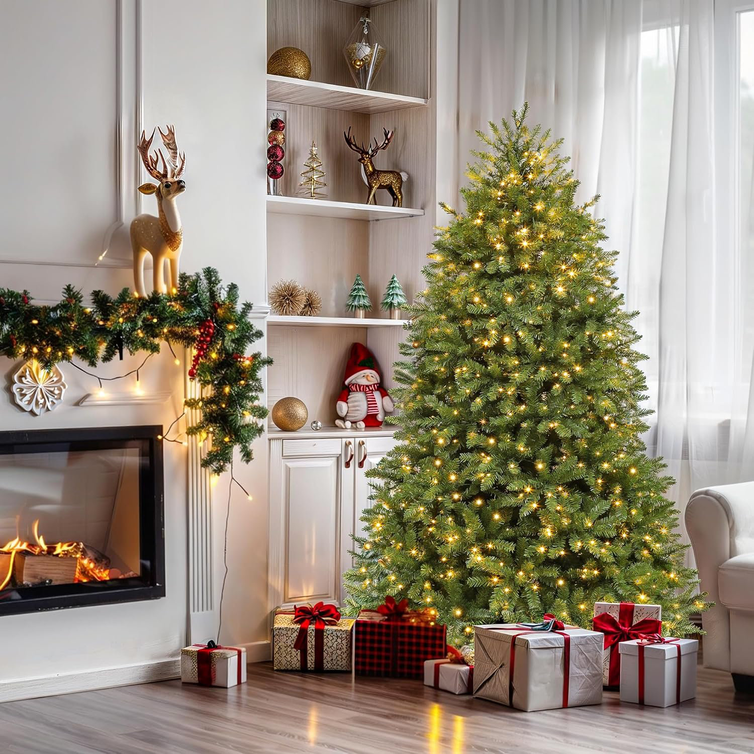 The Holiday Aisle Prelit Artificial Christmas Tree 6Ft Pre Lit Christmas Tree With 11 Light Modes Wayfair